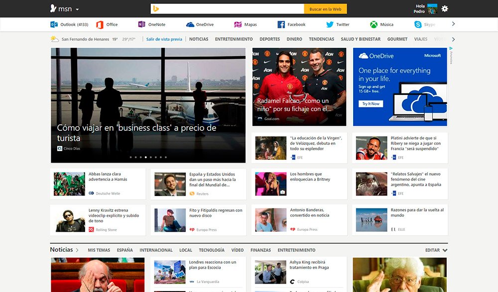 Microsoft renueva su portal MSN y las aplicaciones Bing pasaran a ser MSN