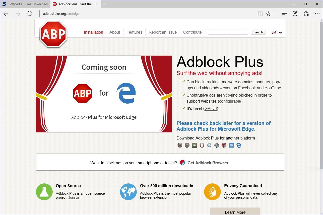 AdBlock Plus, pronto estará disponible en Windows 10