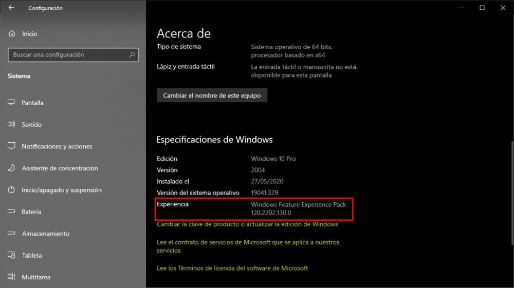 ¿Qué es Windows Feature Experience Pack en Windows 10?